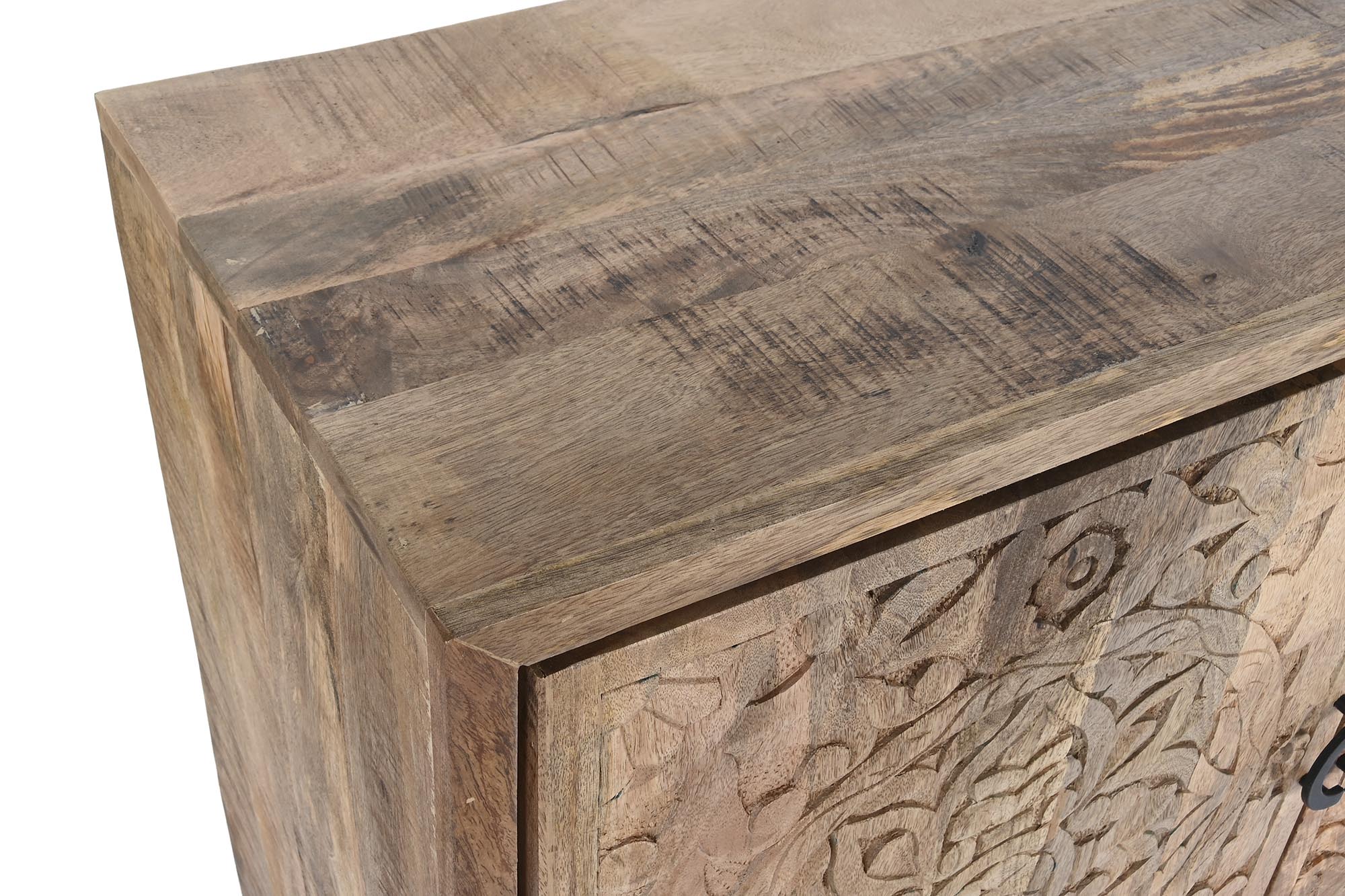BUFFET MANGO METAL 160X40X80 MANDALA NATURAL