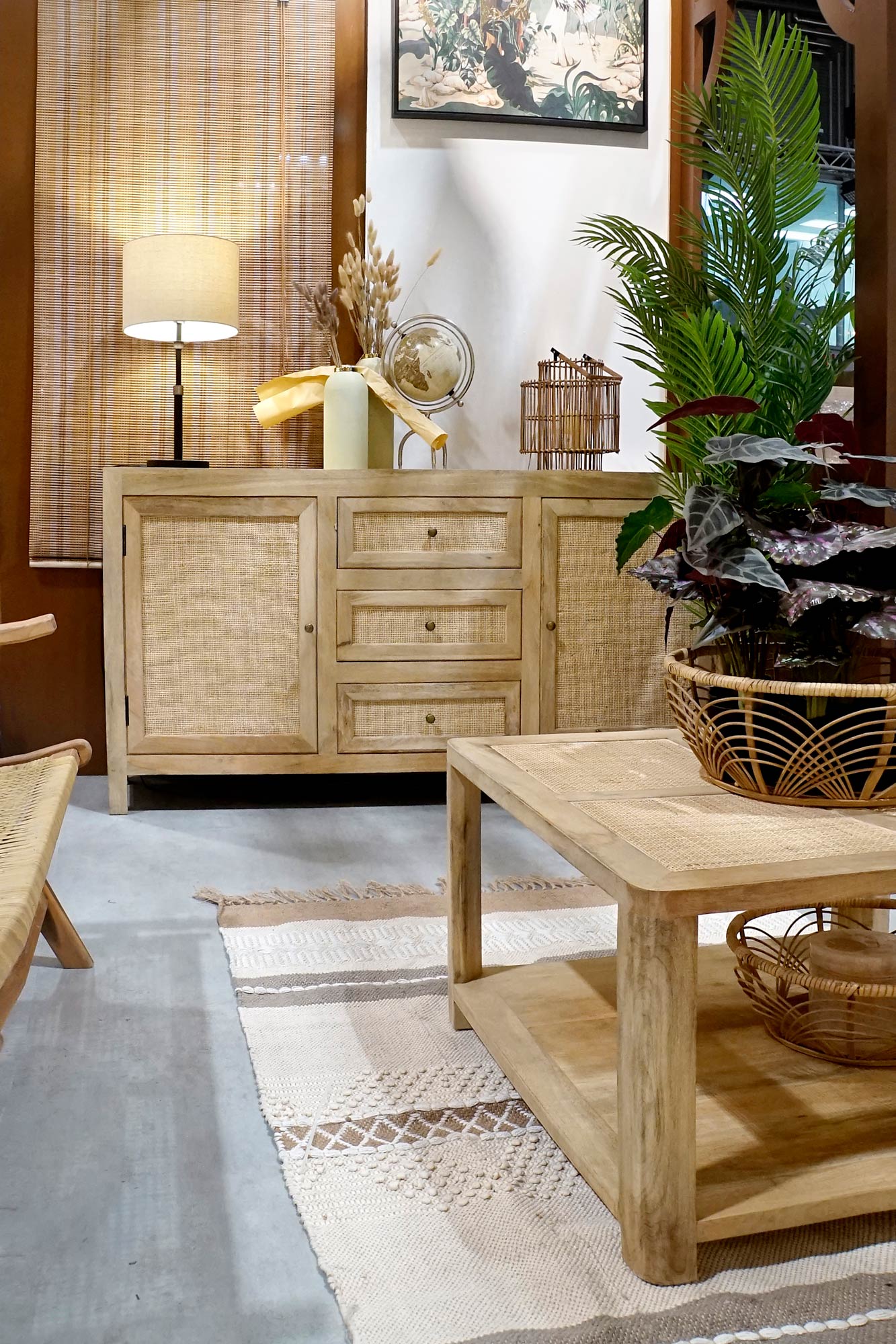 BUFFET MANGO RATAN 180X40X90 MARRON