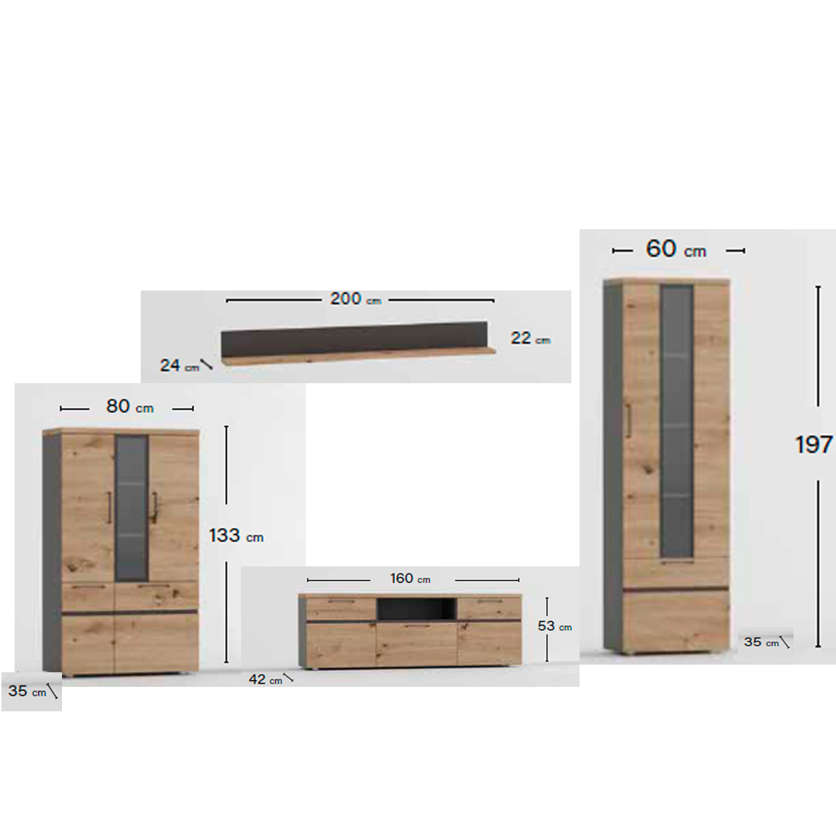 Mueble de salón OSNEL 101 | Muebles salón modernos | Mymobel.com