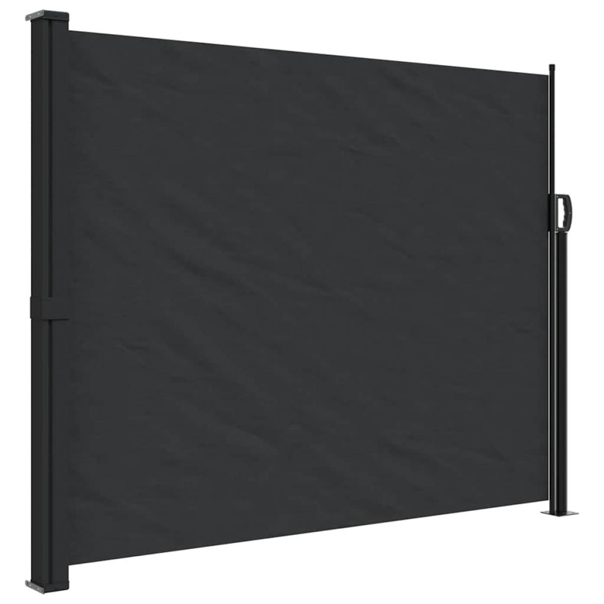 Toldo lateral retráctil negro 160x300 cm