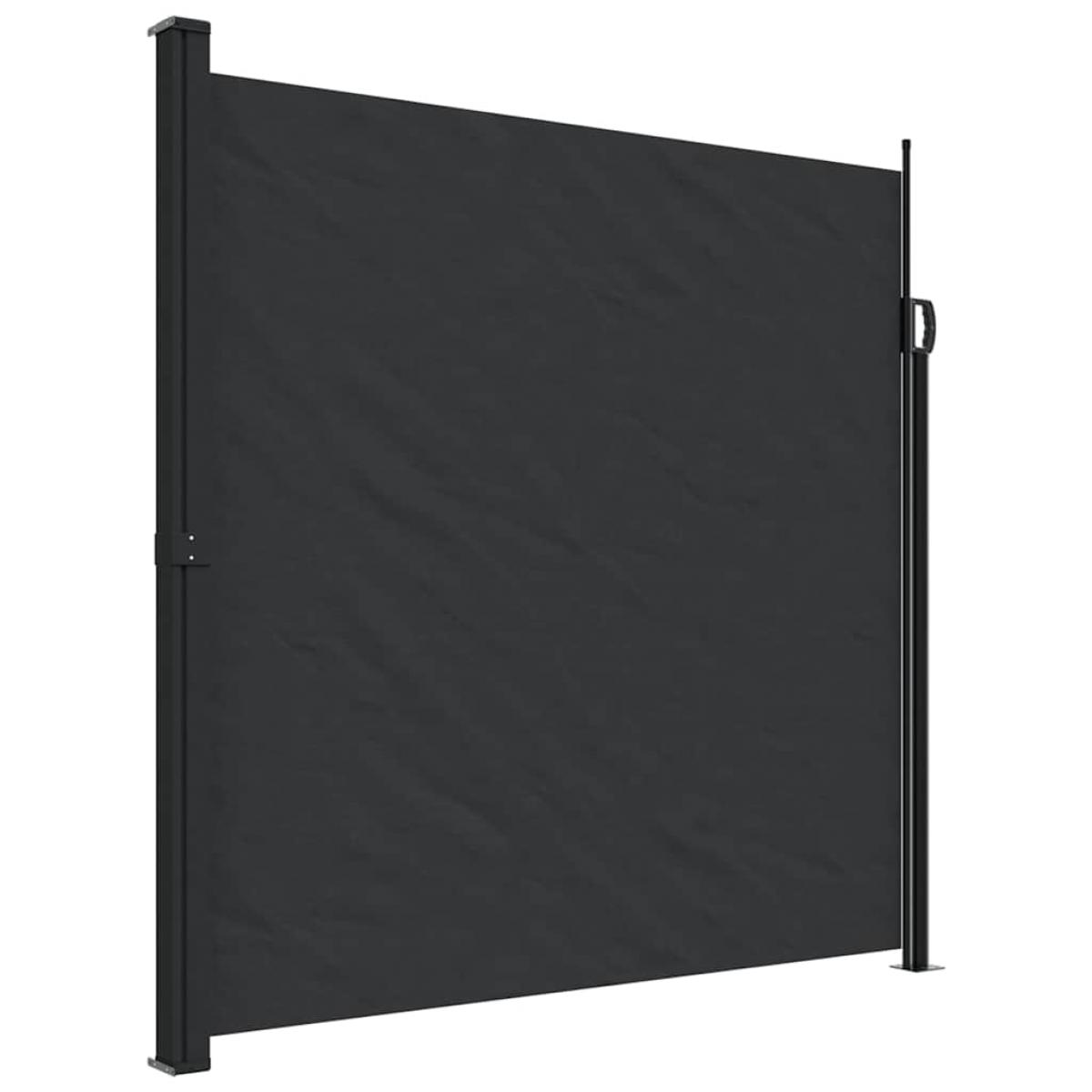Toldo lateral retráctil negro 200x300 cm