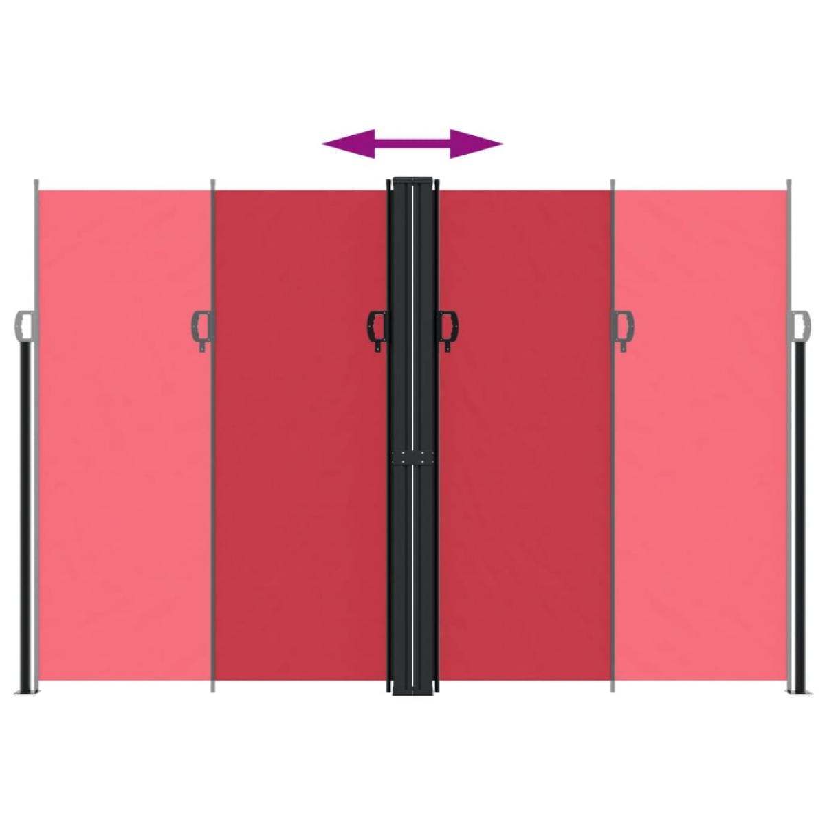 Toldo lateral retráctil rojo 220x1200 cm