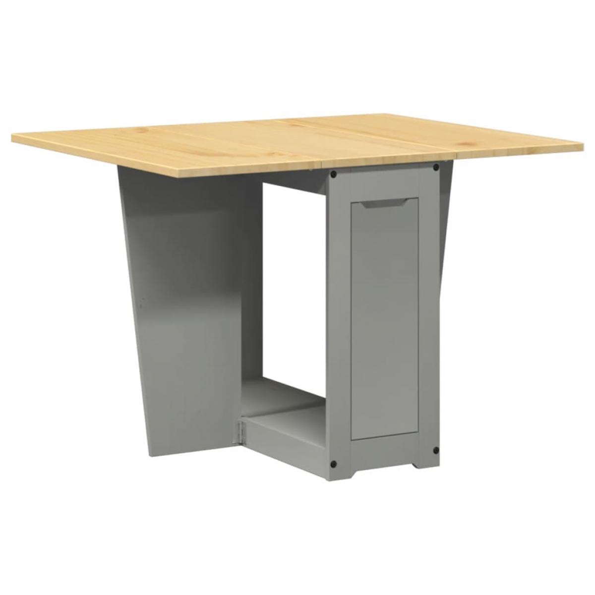 Mesa de comedor plegable mariposa Corona madera maciza gris